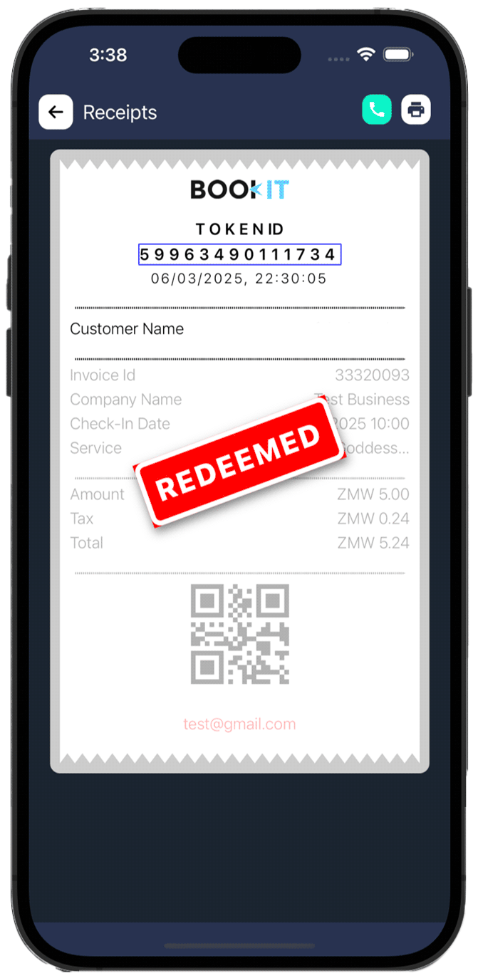 Confirmation Screen Mockup